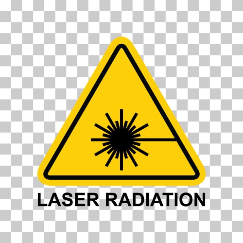 Laser radiation danger label icon safety Vector Image
