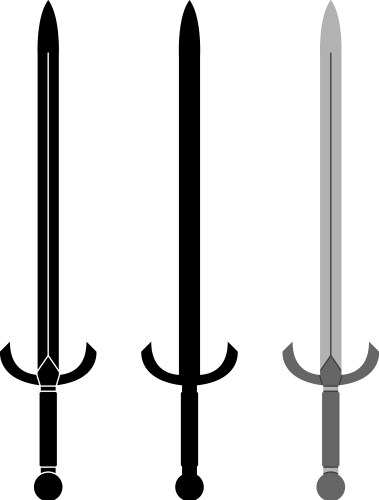 Medieval sword Royalty Free Vector Image - VectorStock