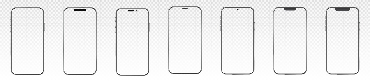 Mobile phone screen messaging text boxes empty Vector Image