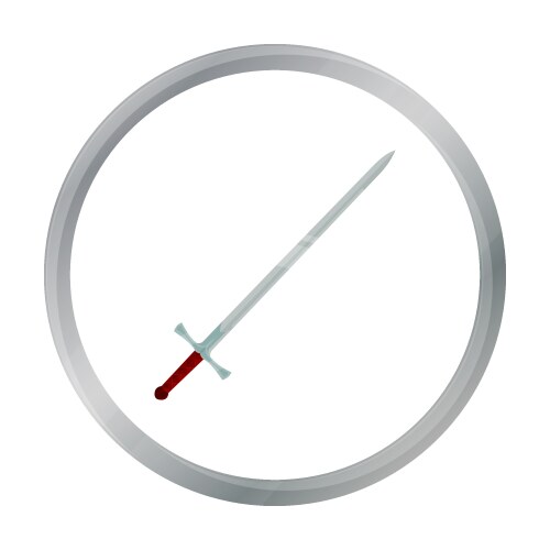 Two-handed sword icon black single weapon Vector Image
