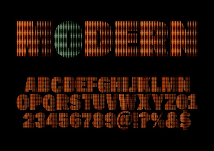 Alphabet fonts typography vintage modern font Vector Image