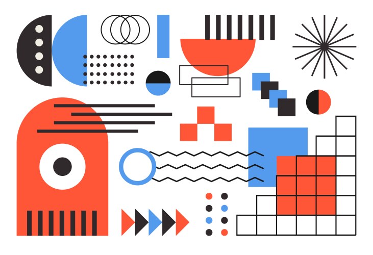 Basic shapes set Royalty Free Vector Image - VectorStock