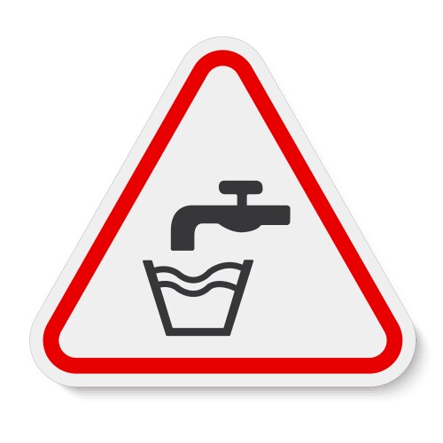 Not drinking water symbol sign isolate on white Vector Image