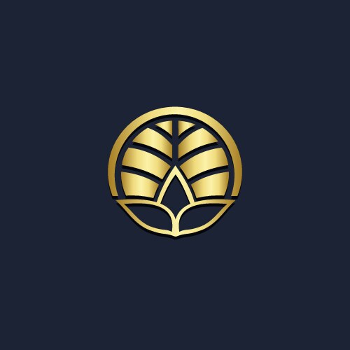 Emblem with golden stars Royalty Free Vector Image