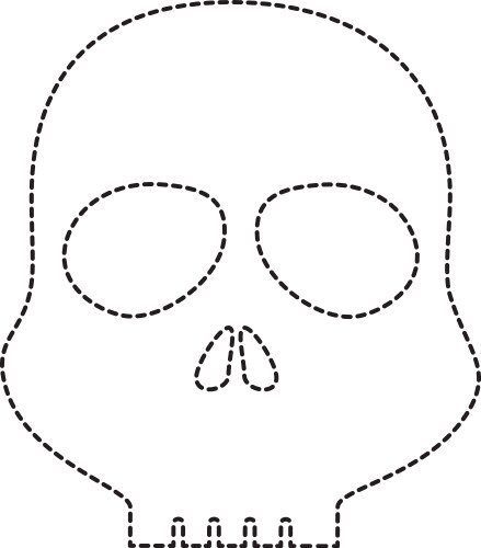 Skull alert symbol icon Royalty Free Vector Image