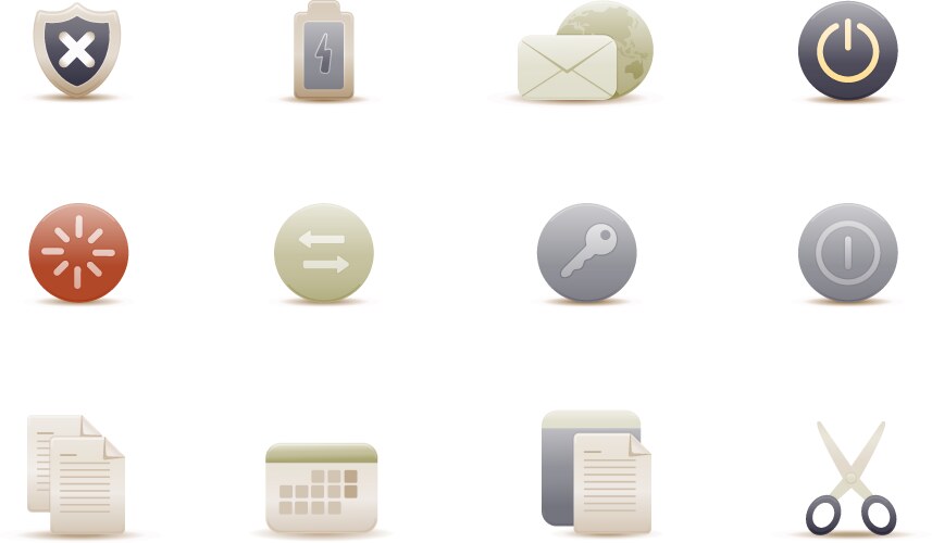 Copy paste icons for apps web pages Royalty Free Vector