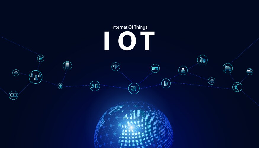 Internet of things iot Royalty Free Vector Image