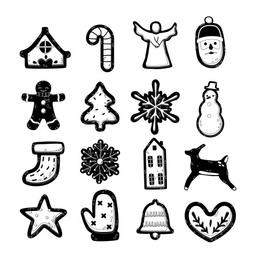 Gingerbread Man Black and White Vector Images (over 2,700)