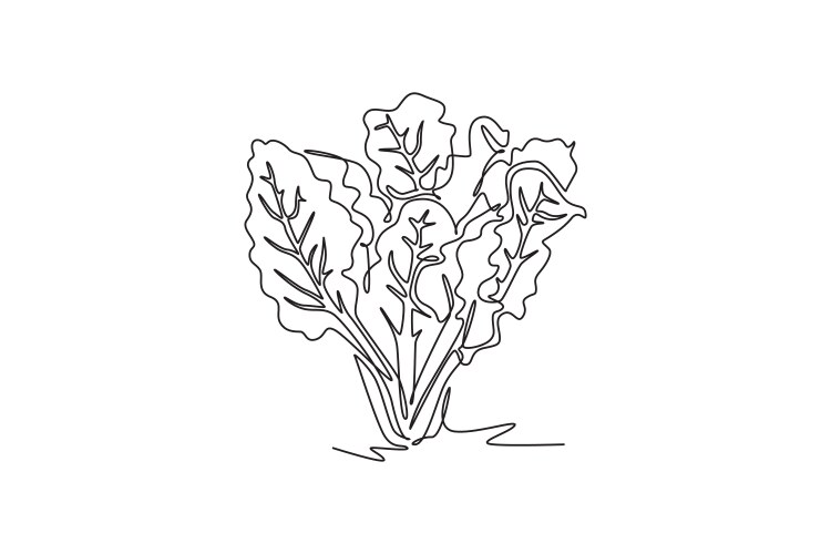 Continuous one line drawing group pile of healthy Vector Image
