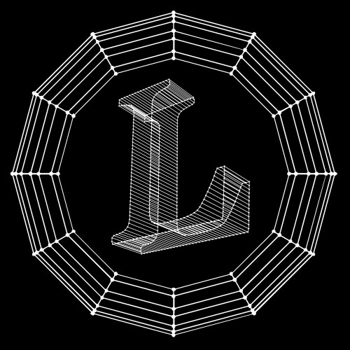 Letter fonts of mesh Royalty Free Vector Image