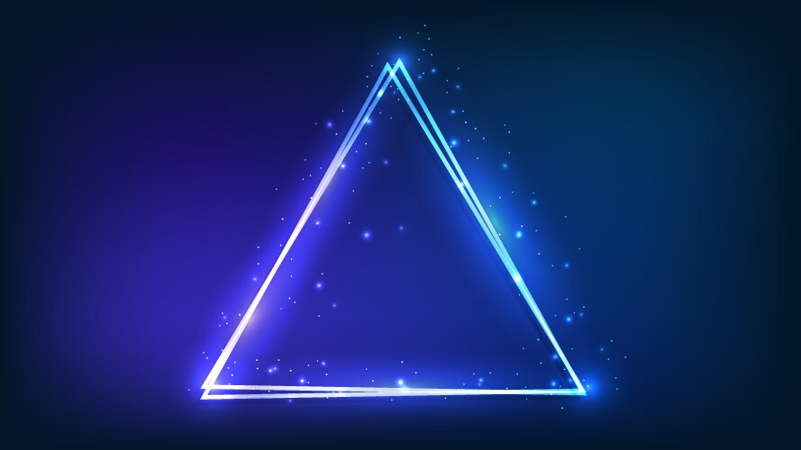 Neon double triangular frame with shining effects – Royalty-Free Vector ...