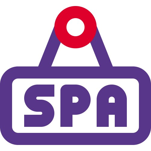 Spa sign board layout isolated on a white Vector Image
