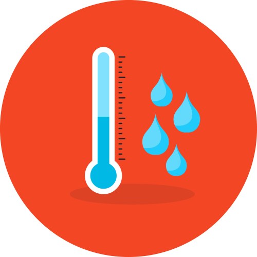 Humidity level water temperature indicator Vector Image