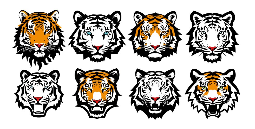 Tiger head Vector Images & Graphics for Commercial Use | VectorStock