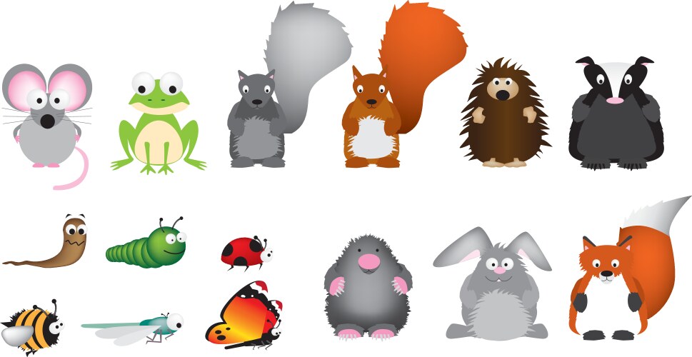 Cartoon bear cute friendly wildlife animals Vector Image