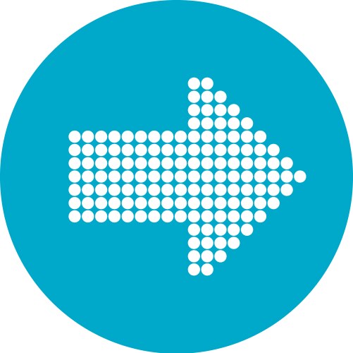 Arrow pointing right inside circle icon Royalty Free Vector