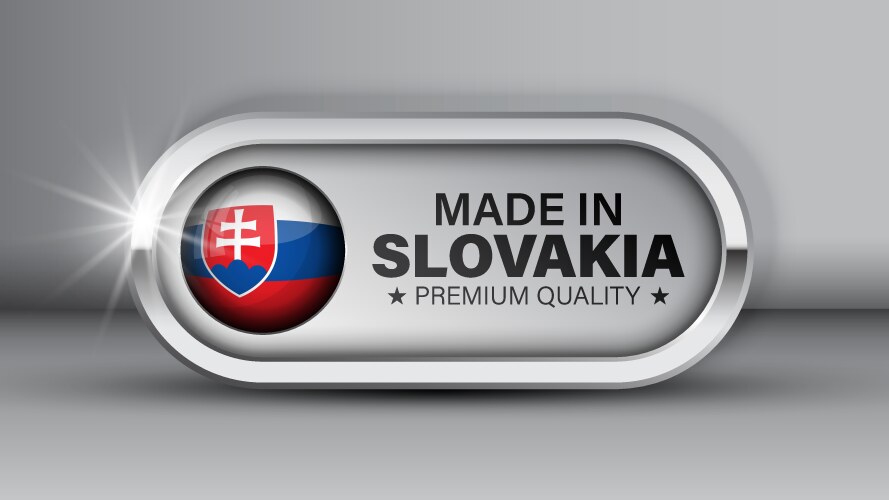 Made in slovakia graphic and label Royalty Free Vector Image