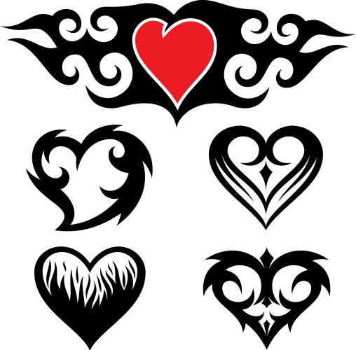 Abstract tribal love Royalty Free Vector Image