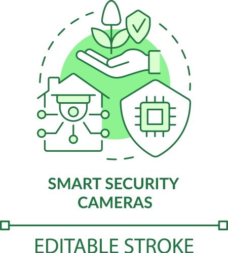 Smart greenhouses green concept icon Royalty Free Vector