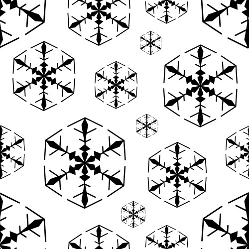 Snowflake seamless pattern Royalty Free Vector Image