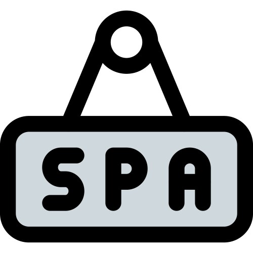 Spa sign board layout isolated on a white Vector Image