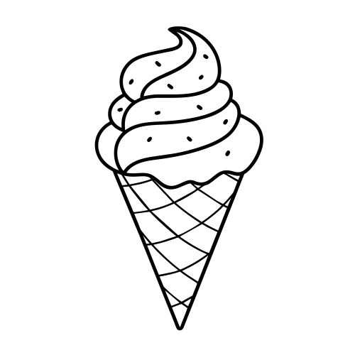 Ice Cream Cone Outline Vector Images (over 15,000)