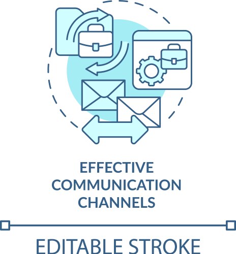 Effective communication channels concept icon Vector Image