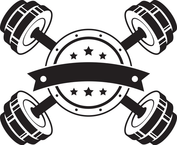 Gym emblem active Royalty Free Vector Image - VectorStock