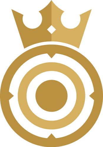 Computer king logo icon design Royalty Free Vector Image