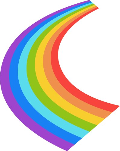 Rainbow graphic design template isolated Vector Image