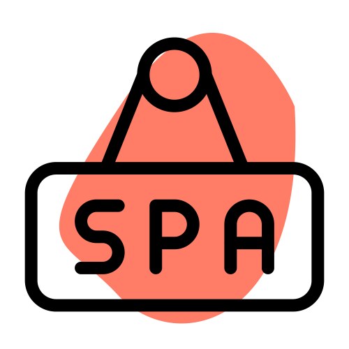 Spa sign board layout isolated on a white Vector Image