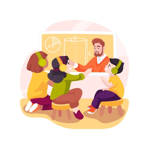 Video course isolated cartoon Royalty Free Vector Image