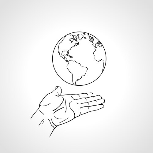 Hand Holding Earth Drawing Vector Images (over 970)