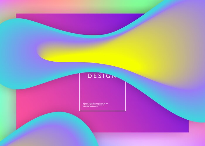 Liquid fluid with dynamic elements and shapes Vector Image