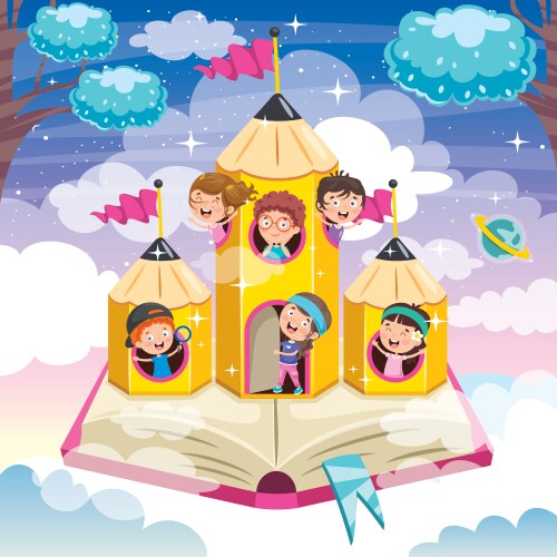Magic education concept Royalty Free Vector Image