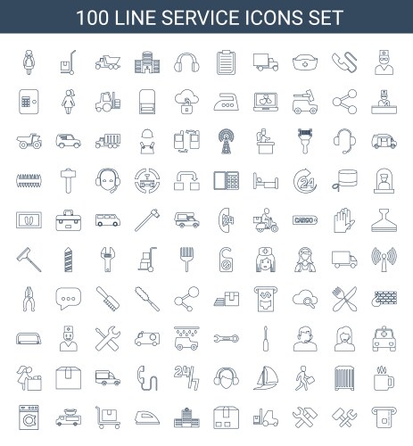 Service icons Royalty Free Vector Image - VectorStock