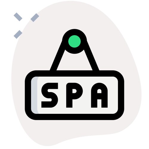 Spa sign board layout isolated on a white Vector Image