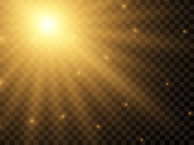 Sunlight on a transparent background Royalty Free Vector