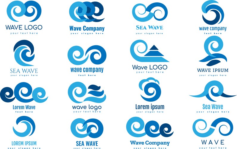 River logo icon design template Royalty Free Vector Image