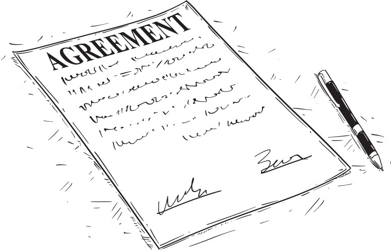 Artistic drawing of empty report document Vector Image