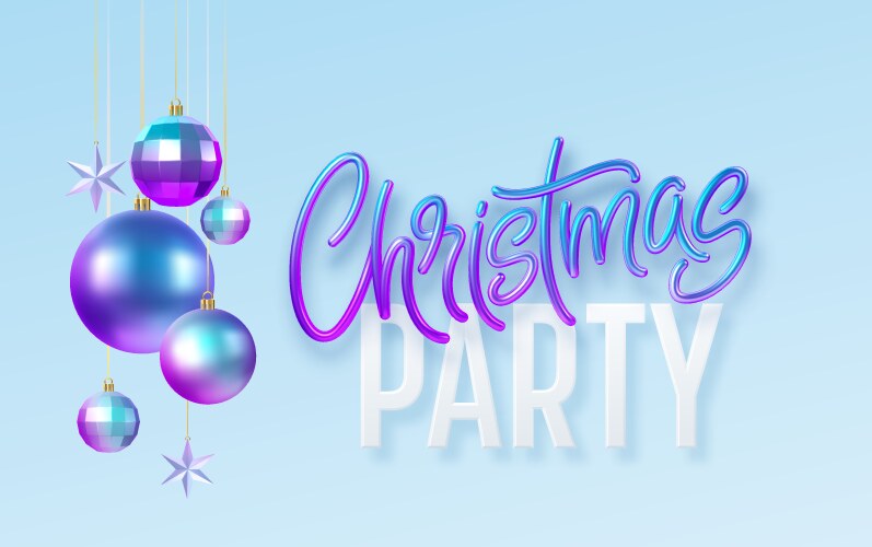 Christmas xmas holiday lettering design party Vector Image