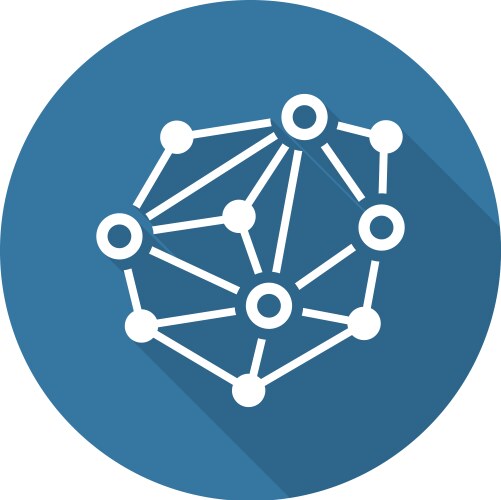 Distributed network icon Royalty Free Vector Image