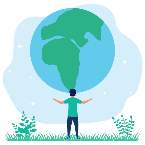 Graphic cartoon character of global warming Vector Image