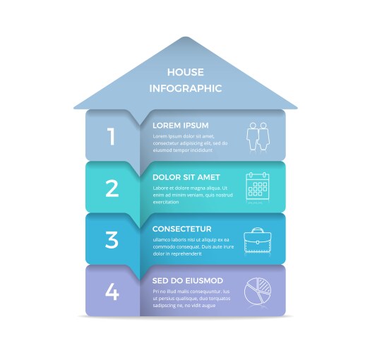 House - infographic template Royalty Free Vector Image