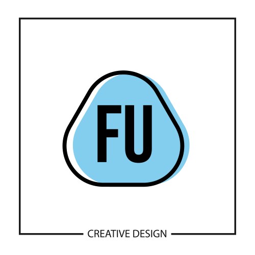 Initial letter fu logo template design Royalty Free Vector