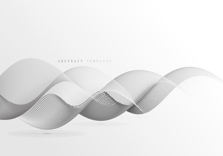 Grey violet geometric wavy stripes abstract tech Vector Image