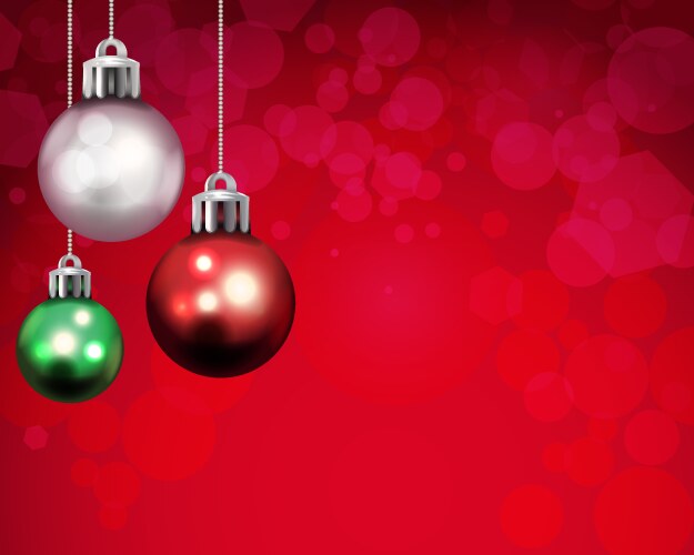 Background template with christmas ornaments Vector Image