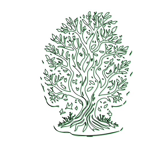 Haunted tree outline sketch Royalty Free Vector Image