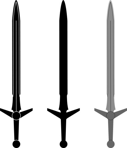 Medieval sword Royalty Free Vector Image - VectorStock