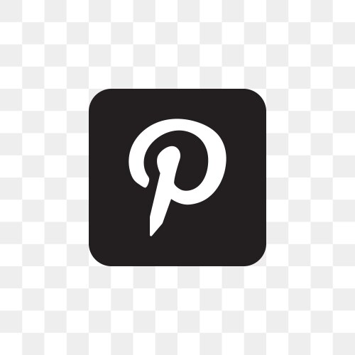 Pinterest social media icon design template Vector Image